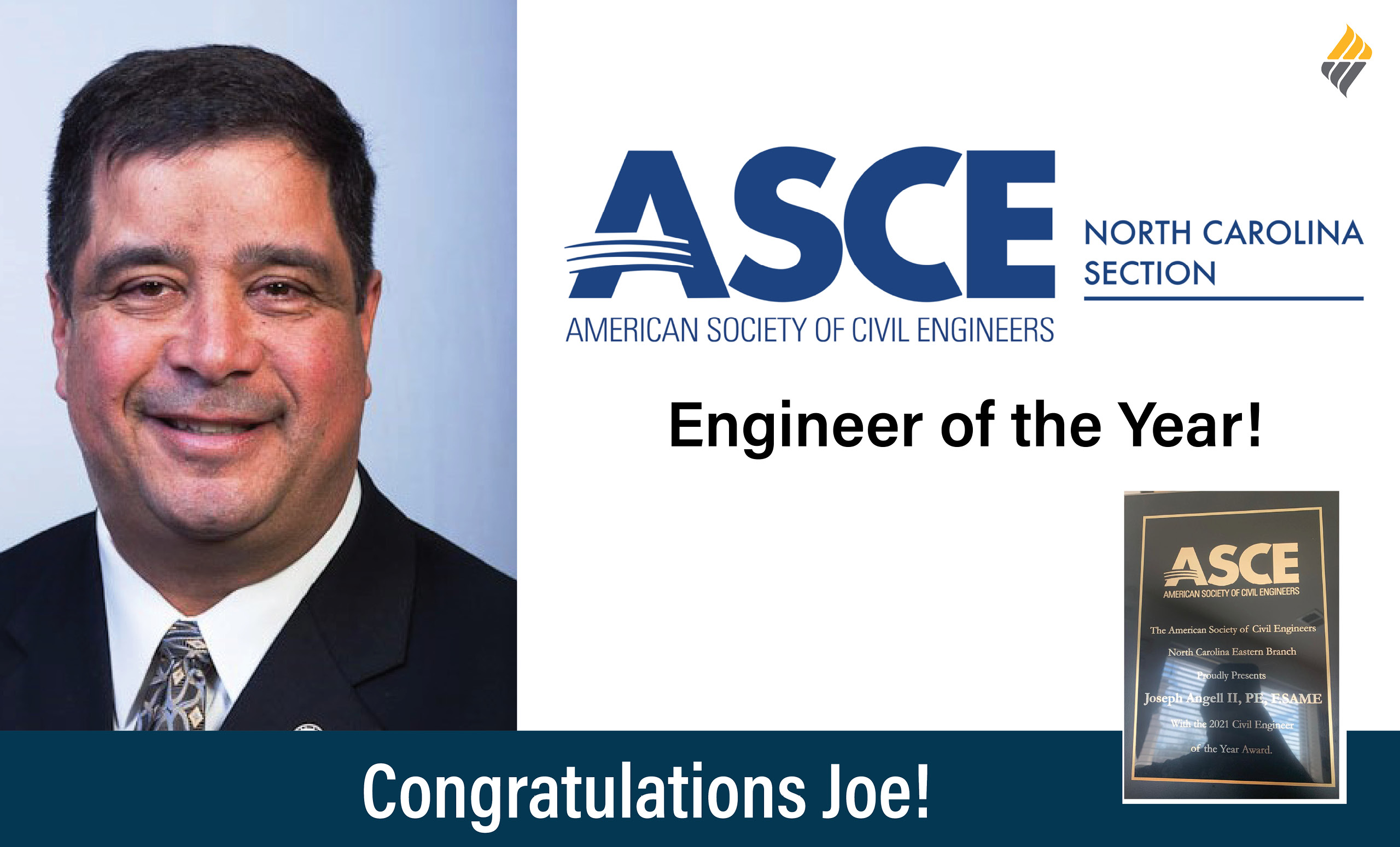 Congratulations Joe Angell, ASCE NC Eastern Branch Civil Engineer of ...